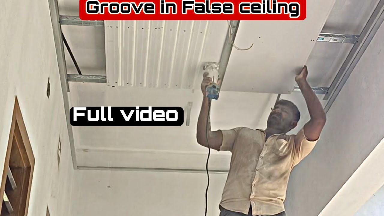 How to Groove in false ceiling #trending #falseceiling #gypsumceiling # ...