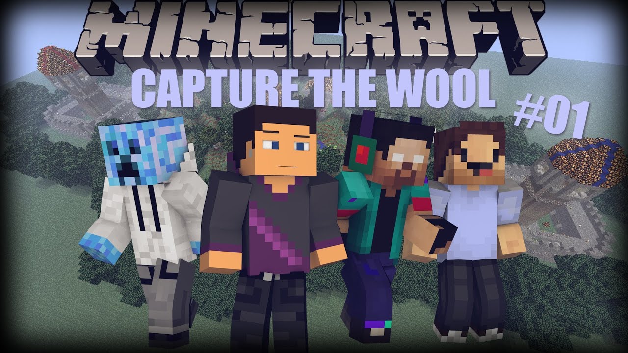 Minecraft: Capture the Wool! Round 1 w/ NoahCraftFTW, MrWoofless, and ...