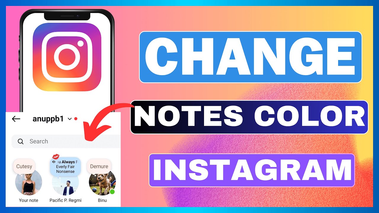 How To Change Color Of Notes In Instagram | Change Insta Notes Color To ...