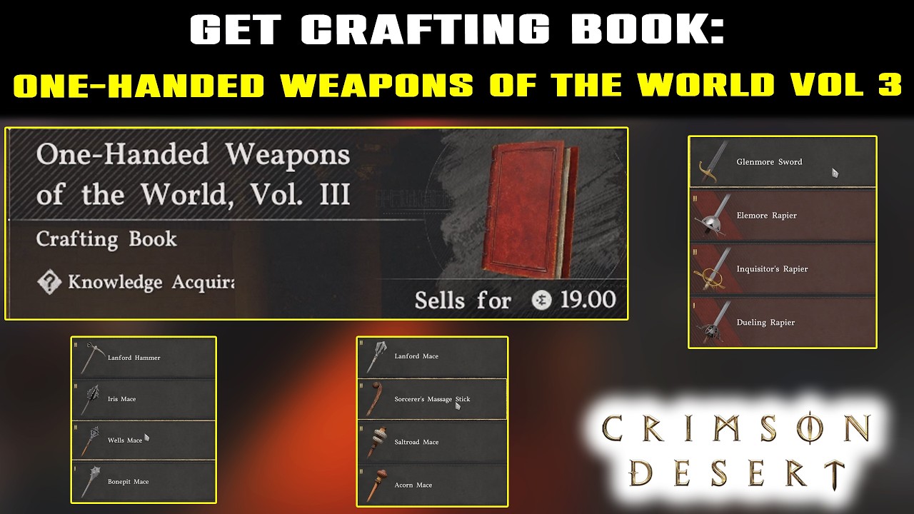 ONE-HANDED WEAPONS OF THE WORLD VOL 3 Location Crafting Book | Crimson ...
