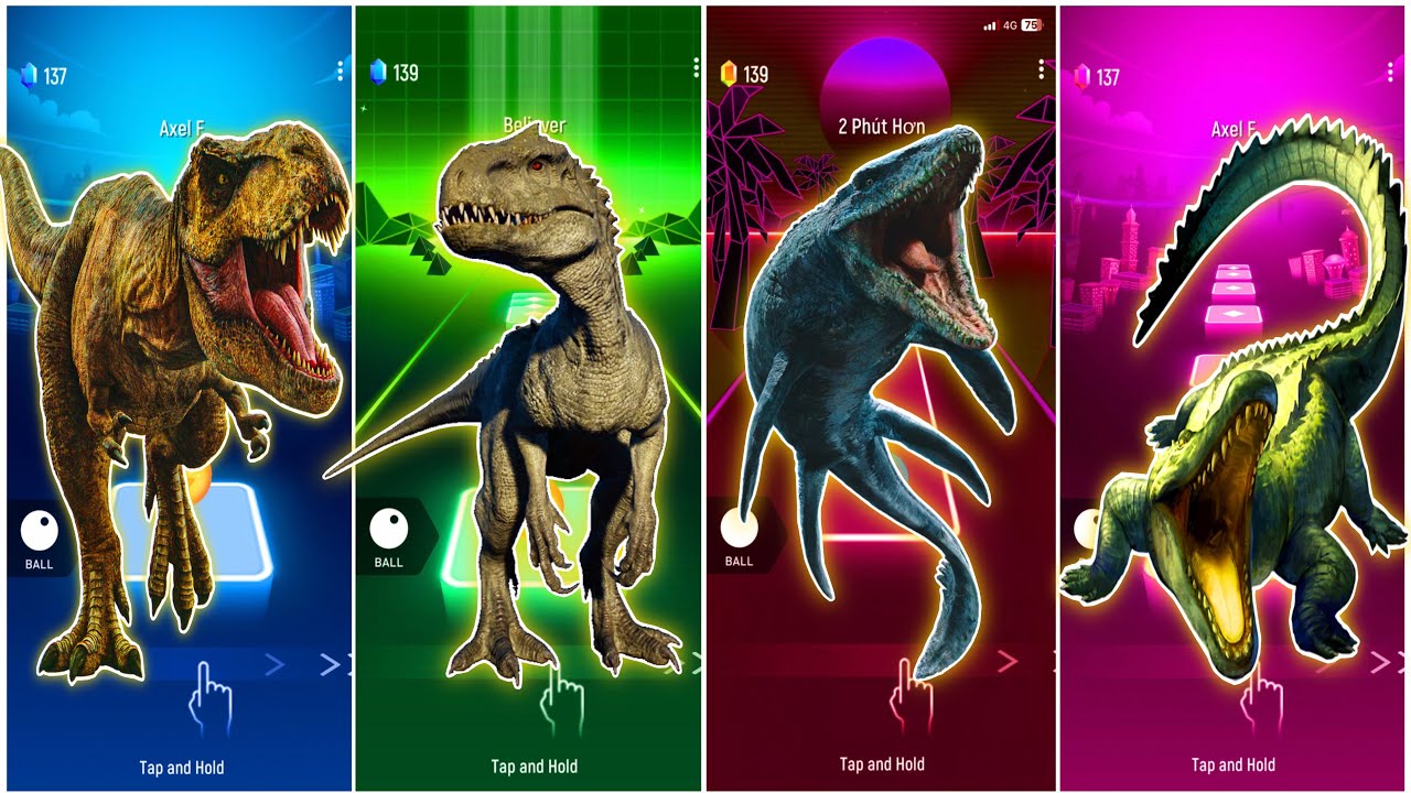 🦖JurassicWorld Tyrannosaurus 🆚The Indominus Rex 🆚The Mosasaurus 🆚The ...
