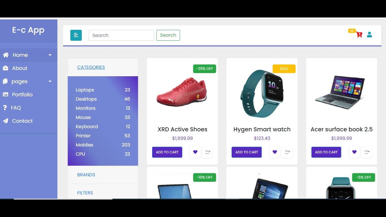 Spring Boot Web Application : Update Adding Product Card UI and project ...