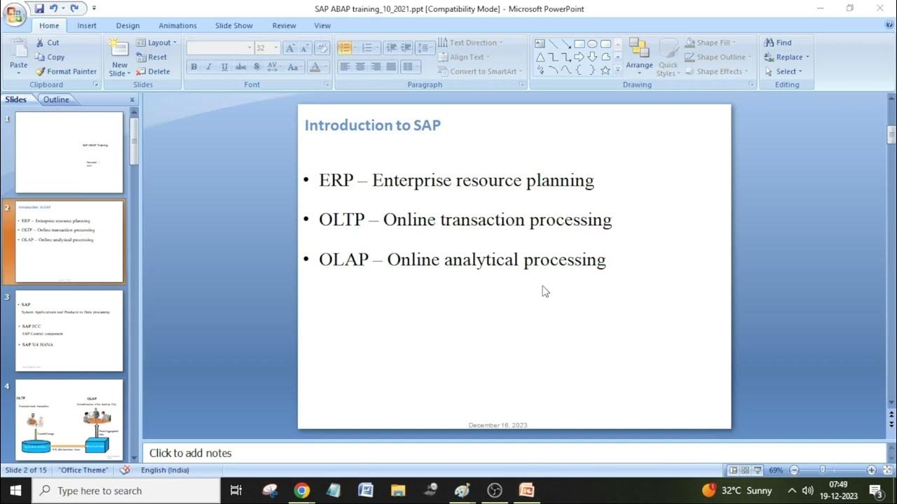 CL1. SAP ABAP Introduction Class 1 - YouTube