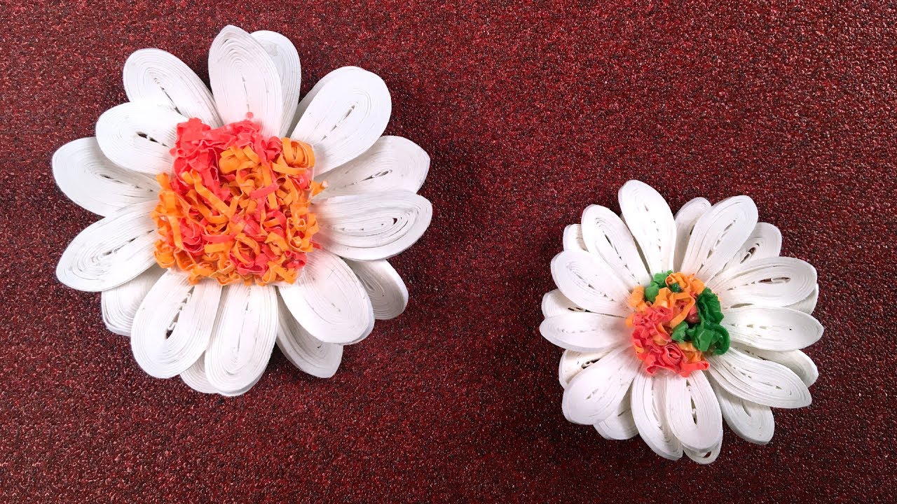 Daisy 3D Paper Quilling Flower | Paper Flower - YouTube