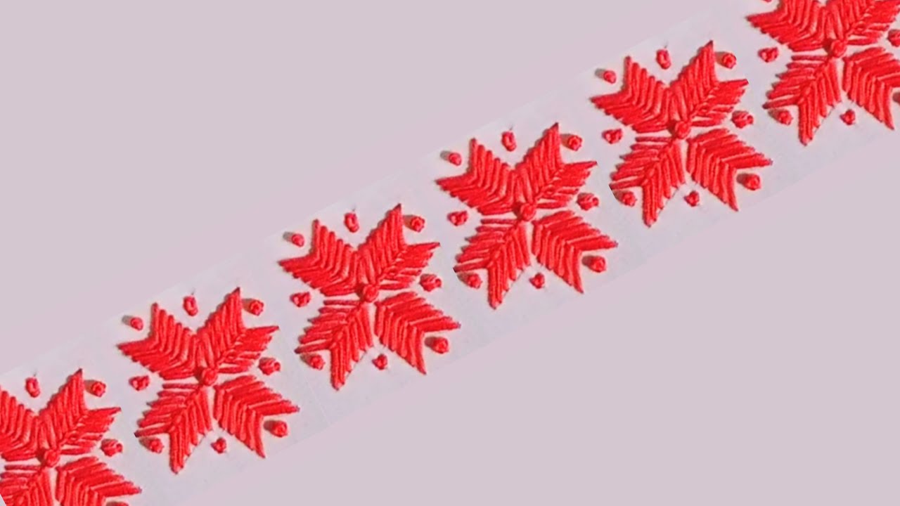 New simple & nice border line hand embroidery 🪡 - YouTube