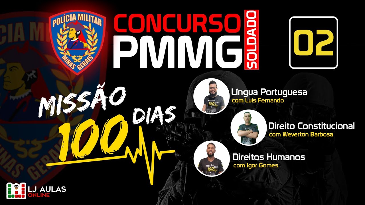 Concurso PMMG Missão 100 Dias Aula 02 Foco CRS Polícia Militar MG - YouTube