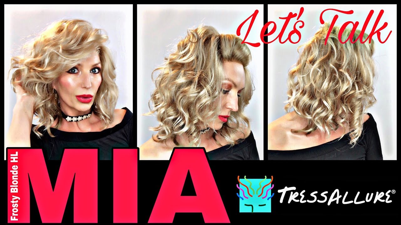 MIA Wig by TressAllure in color Frosty Blonde HL - YouTube