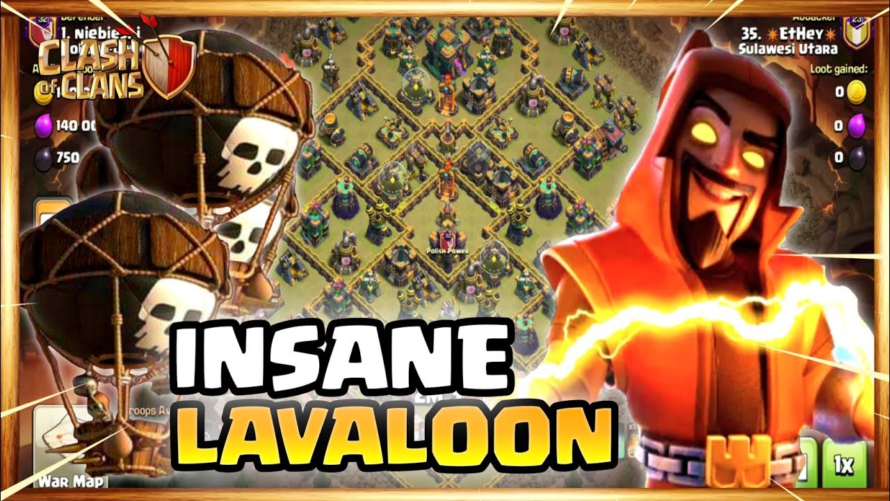 INSANE LAVALOON - TH14 ATTACK STRATEGY - CLASH OF CLANS 3 STAR - YouTube