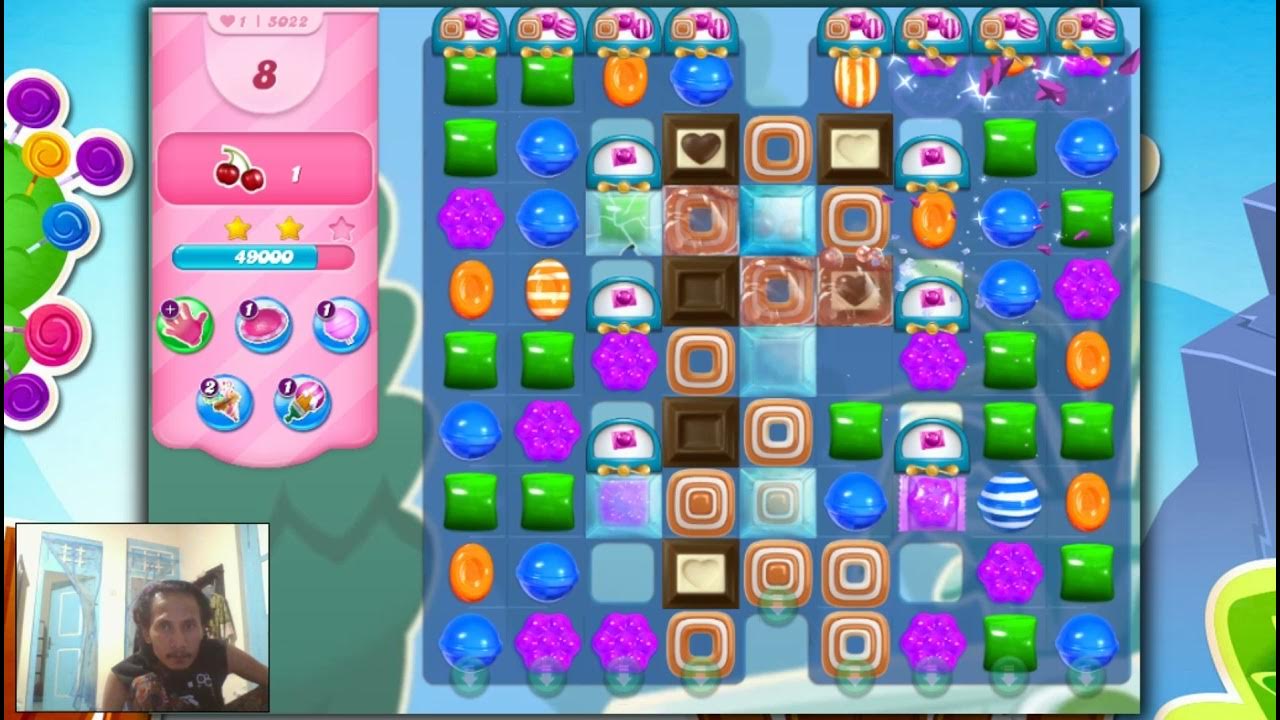 Candy Crush Saga Level 5022 - Sugar Stars, 10 Moves Completed - YouTube