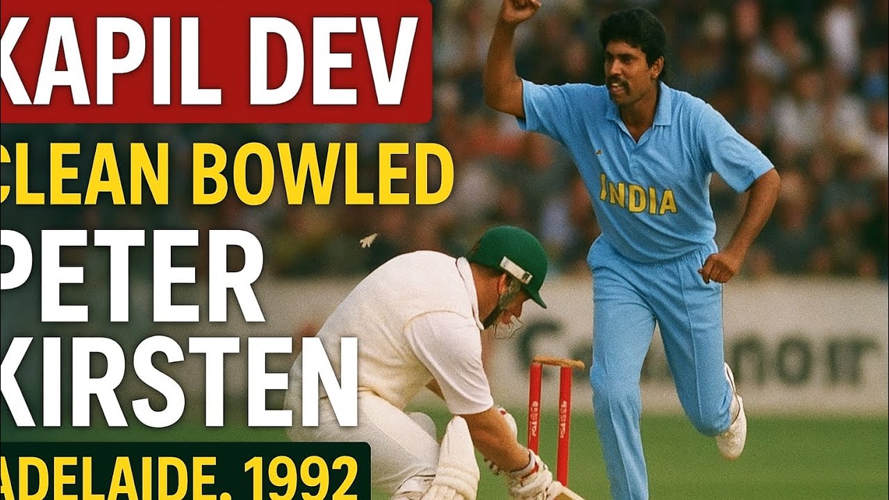 KAPIL DEV| CLEAN BOWLED PETER KIRSTEN @ ADELAIDE IN BENSON & HEDGES ...