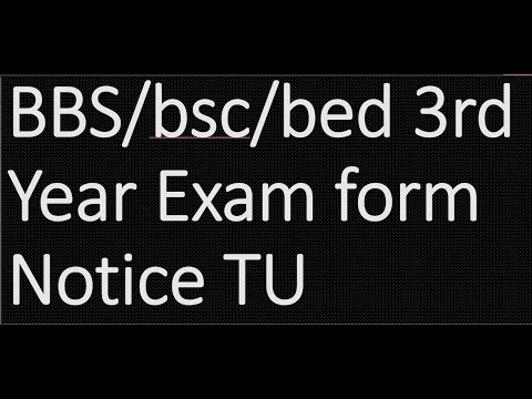 BBS 3rd Year Exam form Notice TU - YouTube