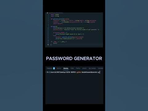 Python begginer project , password generator #automation #python #coding #tutorial - YouTube