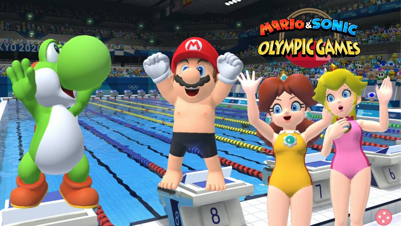 Mario & Sonic At The Olympic Games Tokyo 2020 Swimming 100m Gameplay ...