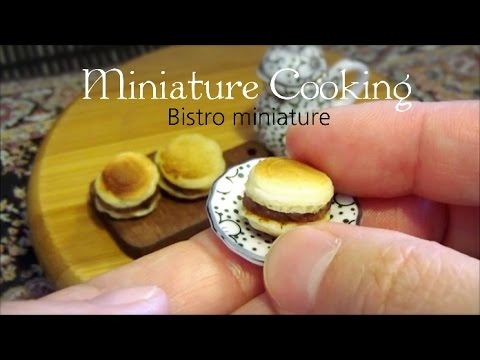 Japanese mini food #67 ミニチュア料理 『Bean-jam Pancake Style どら焼き風』 미니어처 요리 ...