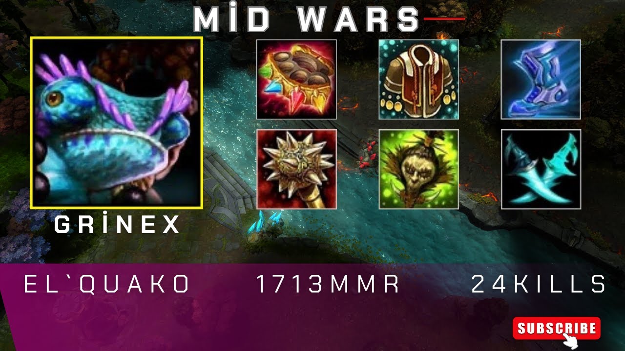 HoN | Mid Wars | Grinex | EL`QUAKO | 1713 MMR - YouTube