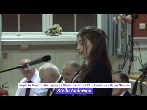 Reply to Toast to Lassies Stella Anderson Dunblane Burns Club - YouTube