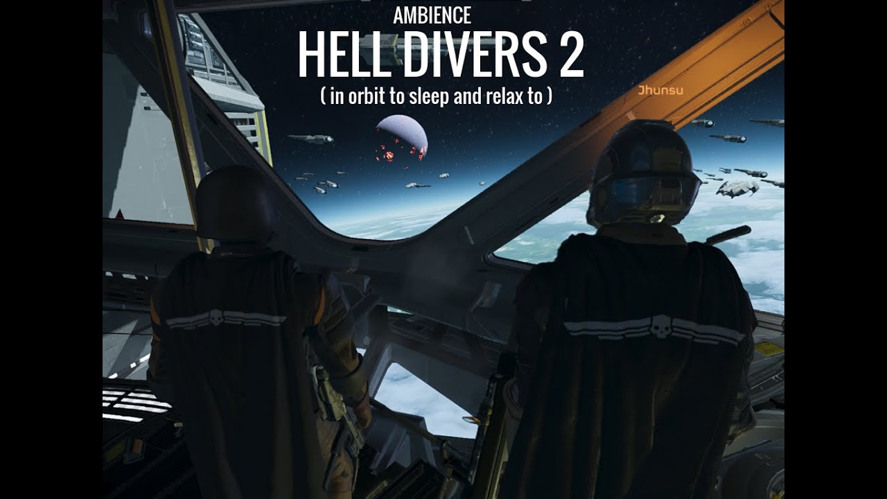 AMBIENCE - ASMR [HELLDIVERS 2] 1HR IN-ORBIT OVER MALEVELON CREEK ( sleep, study, relax ...