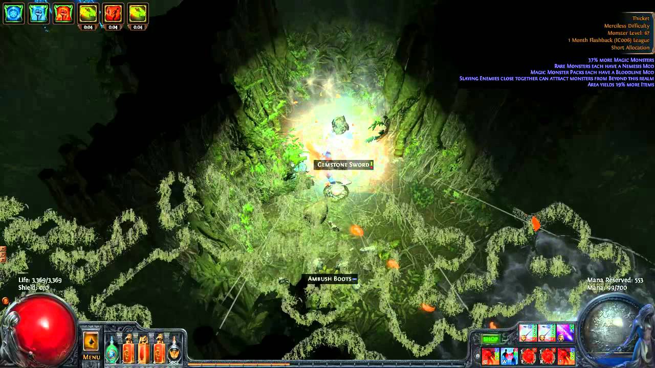 Path of Exile - 1 Month Flashback League (SC)(IC006) Farm Run - Thicket ...