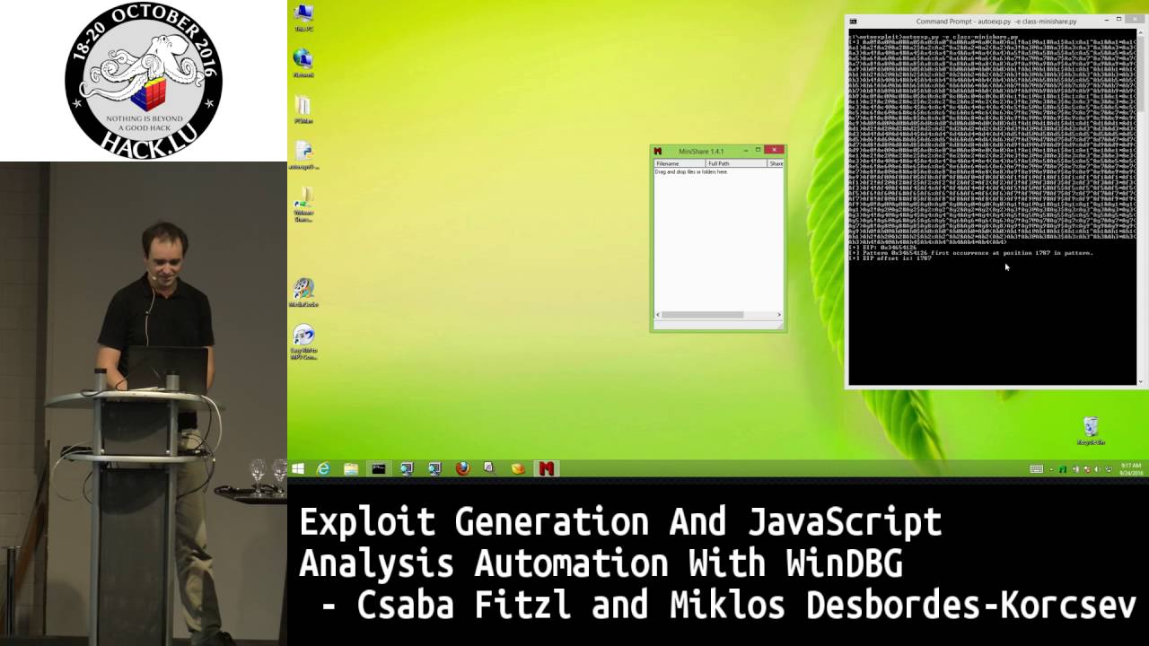 Hack.lu 2016 Exploit generation and JavaScript analysis automation with WinDBG - YouTube