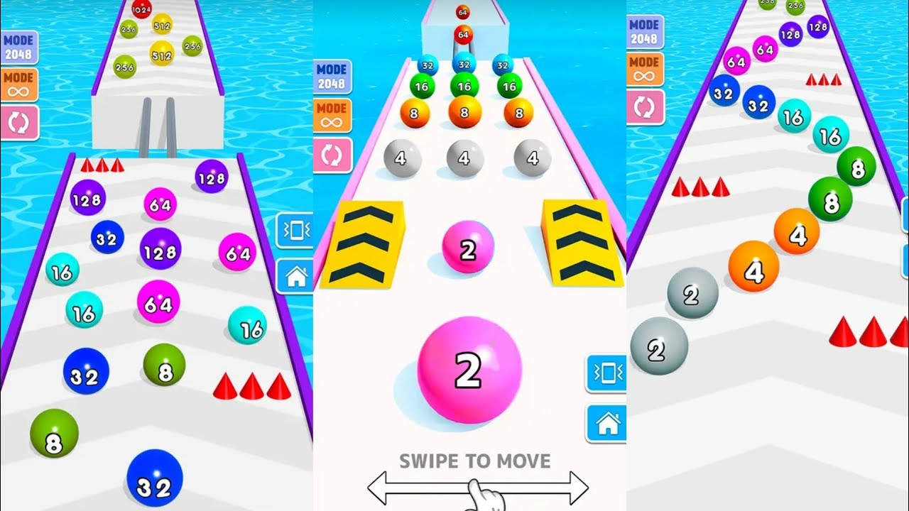 Epic Ball Run 3D Merge Ball 2048 ASMR Merge Number Stack Ball Run - YouTube