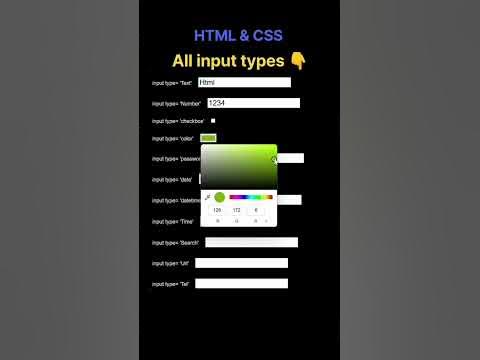 #all #input #types html & CSS #shortcut #keyboard #computer #keys#viral ...