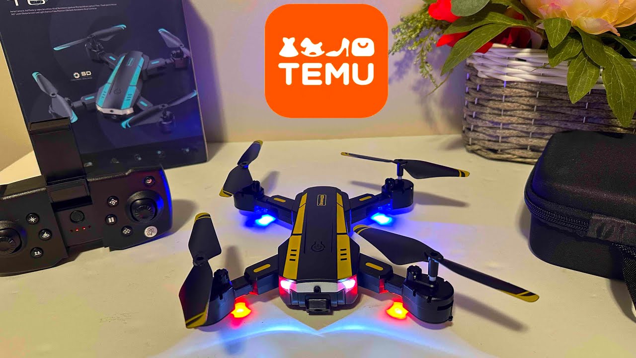 Temu T6 Folding Camera Drone Unboxing and Review #temu #drone - YouTube