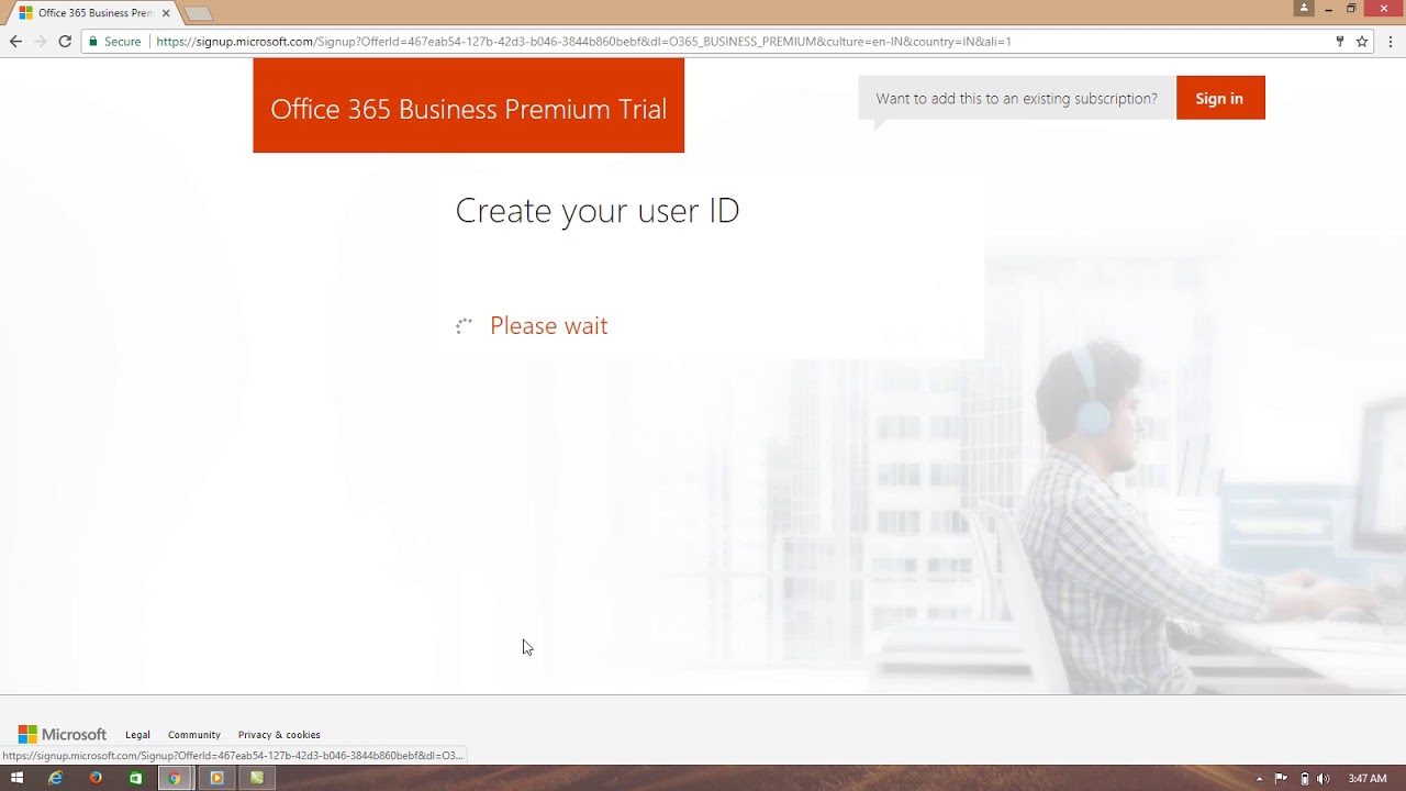 how to sign up office 365 account - YouTube