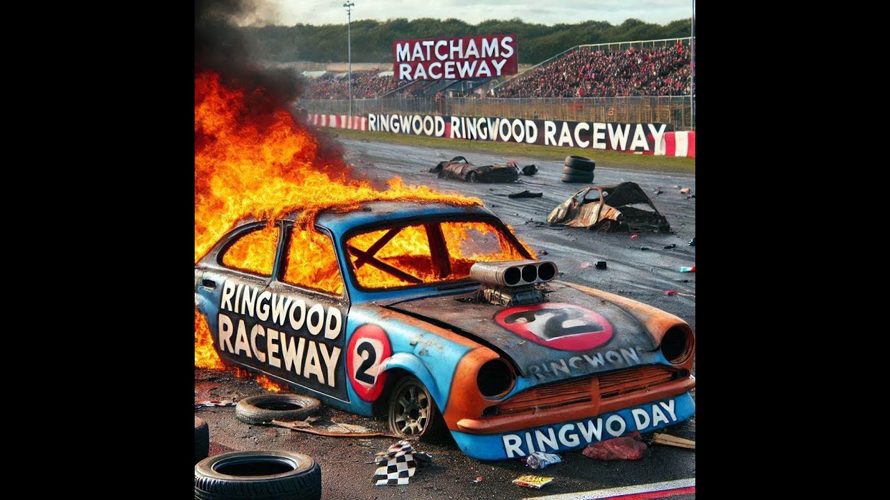 Matchams Ringwood Raceway 1st January 2025 Banger racing demolition ...