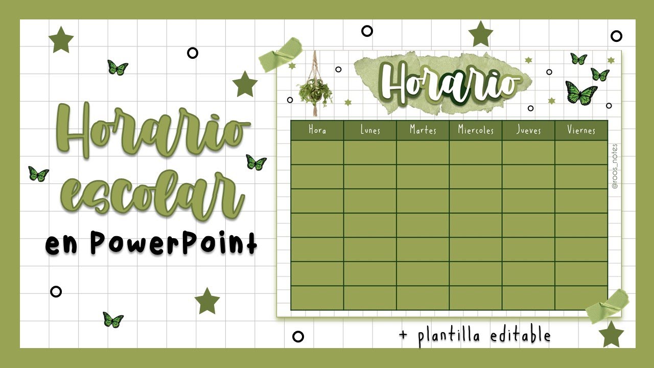 COMO HACER UN HORARIO ESCOLAR- Roos Notes - YouTube
