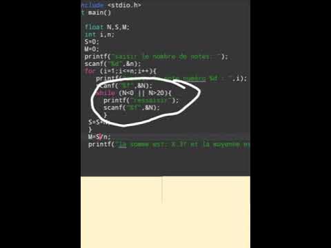 exercice 9 de la SOMME et LA MOYENNE de n notes. en python et en C ...