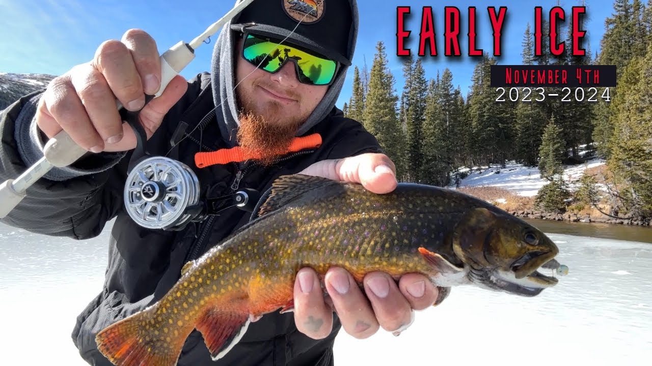 FIRST ICE - Early Ice Fishing for Brook Trout - YouTube