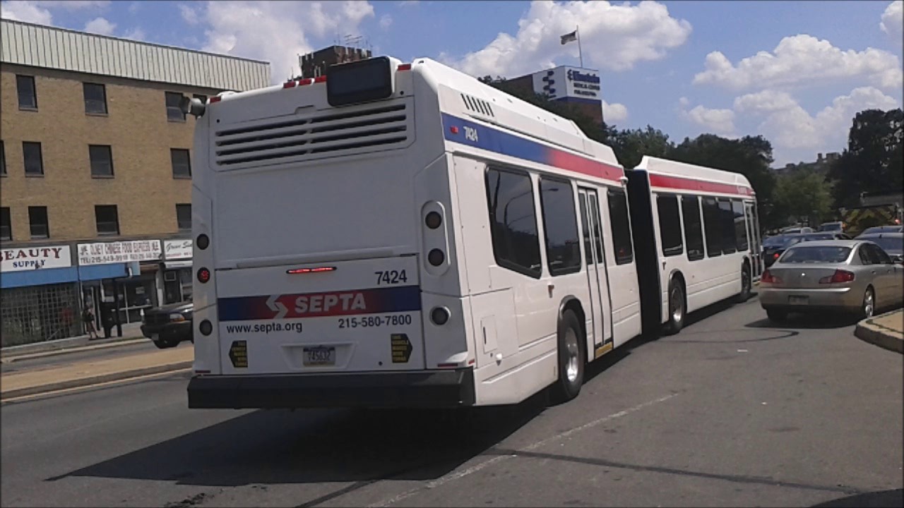 SEPTA Route 55: 2015 NovaBus LFSA 62102 HEV #7424 - YouTube