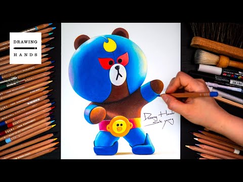 Drawing Brawl Stars - Elbrown [Drawing Hands] - YouTube