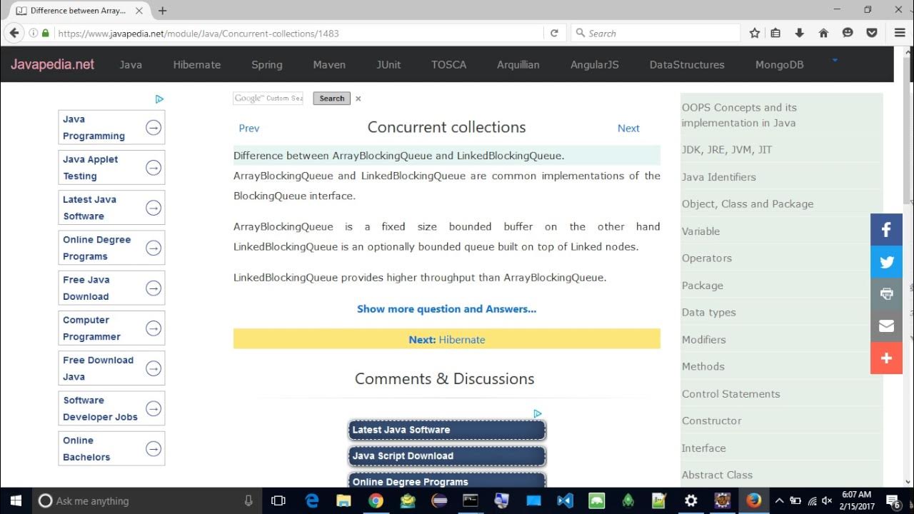 Difference between ArrayBlockingQueue and LinkedBlockingQueue. | javapedia.net - YouTube