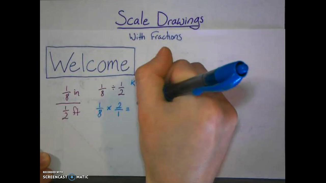 Scale Drawings with Fractions - YouTube