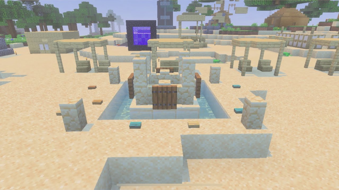 Building a sandcastle and paths | Starry smp s2 ep 23 - YouTube
