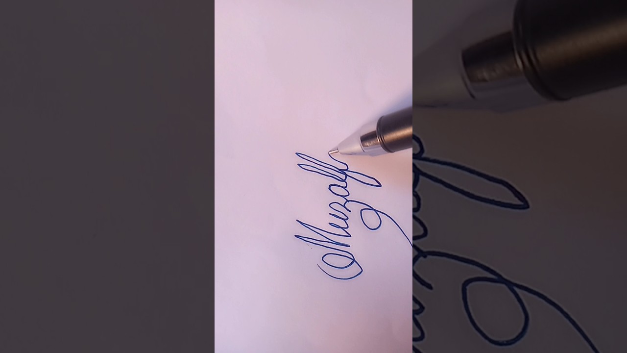 how to write " Muzalfa" in cursive writing ️#shorts#nameart ...