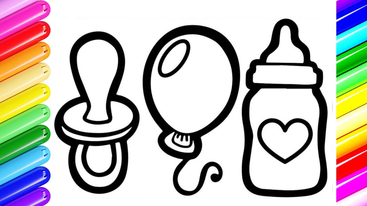 How to Draw a Baby Set Easy For Kids | Painting, Coloring For Kids and ...