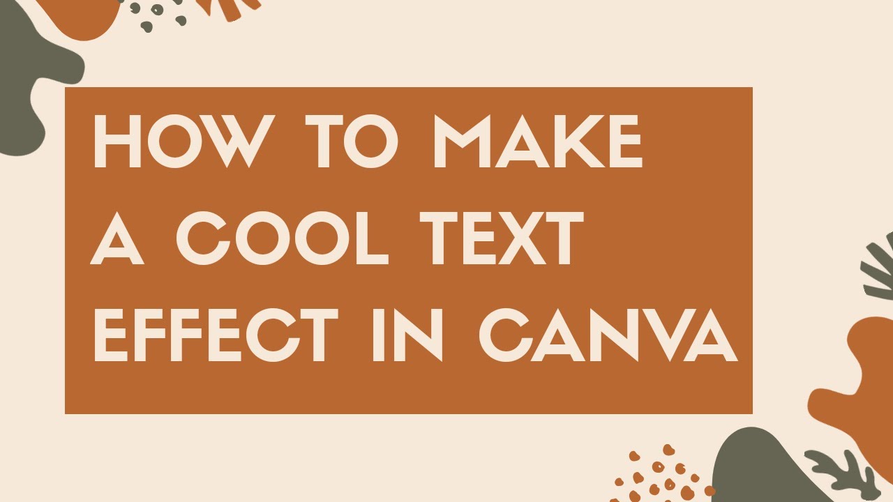 HOW TO MAKE A COOL TEXT EFFECT IN CANVA - YouTube