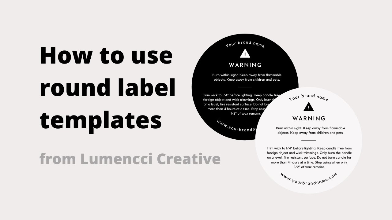 How to use your round label templates - YouTube