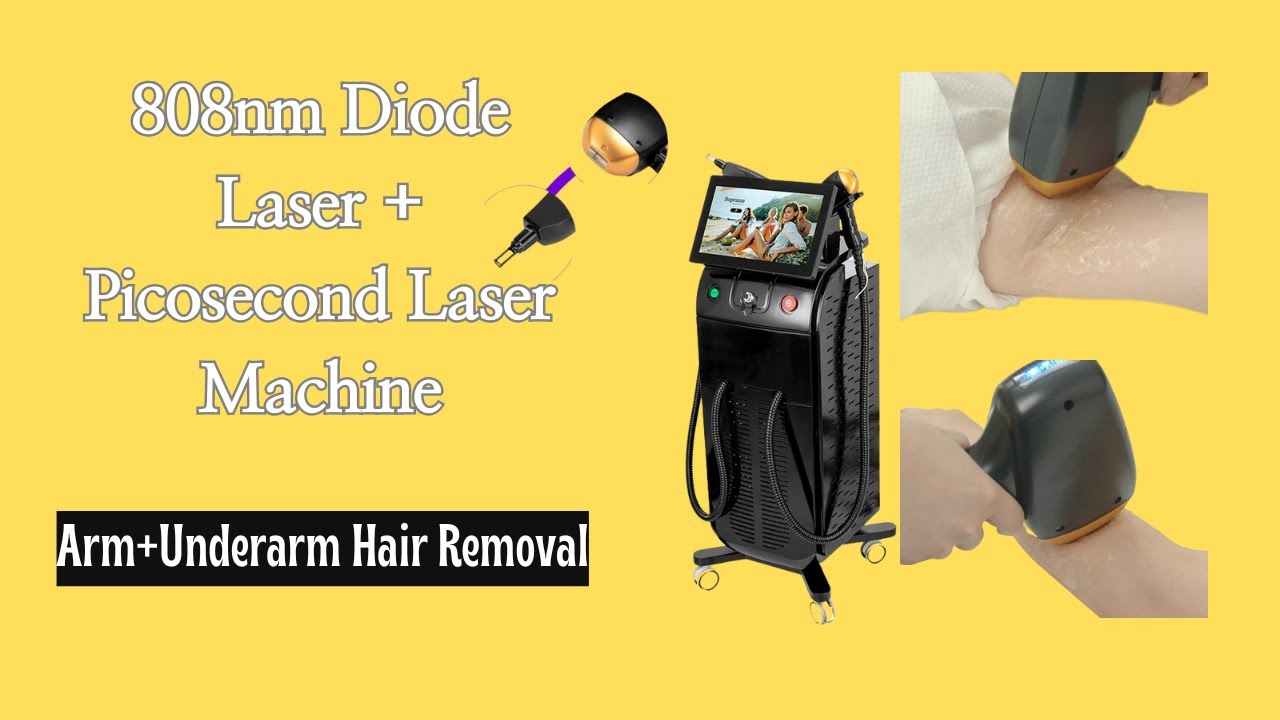 How to Use 808nm Diode Laser for Arm & Underarm Hair Removal | HR-808YG ...