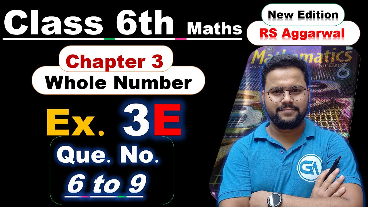Class 6 Maths | RS Aggarwal (New Edition) | Chapter 3: Whole Numbers ...