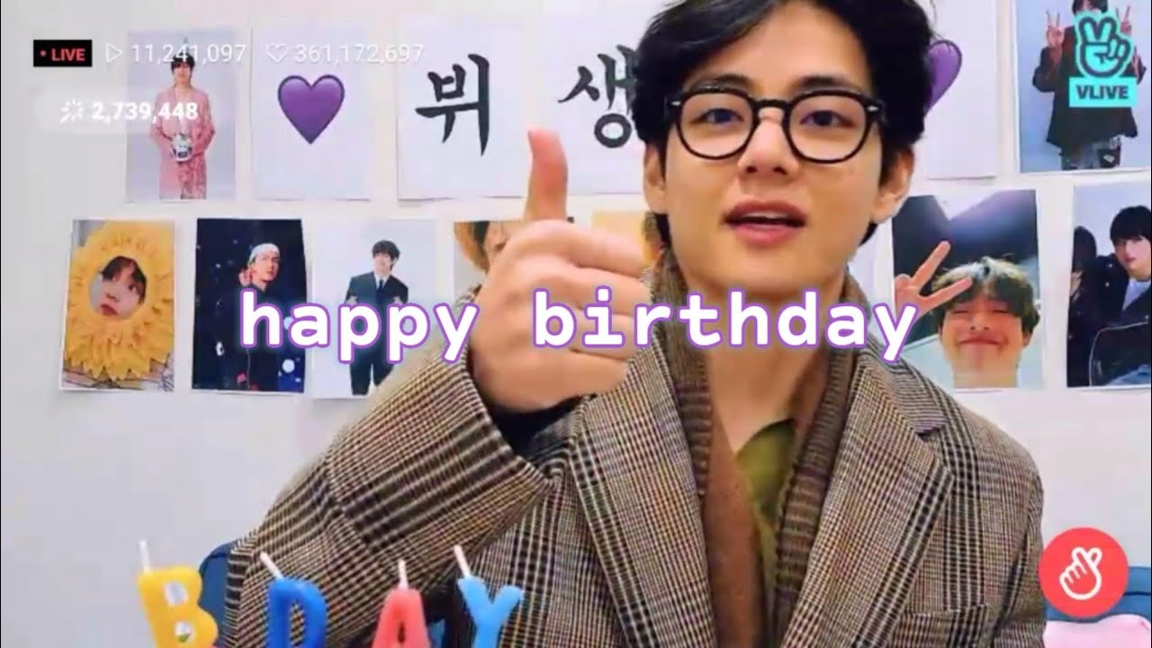 BTS V Birthday Vlive 🏻 ️[Short Edit] ~ 30.12.2020 Happy V Day🎊 - YouTube
