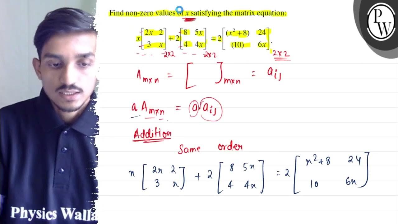 Find Non zero Values Of X Satisfying The Matrix Equation find-non-zero-values-of-x-satisfying-the-matrix-equation