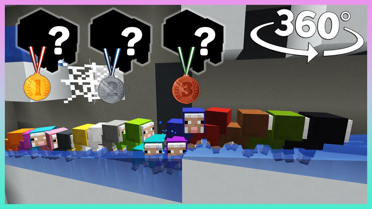 Sheep Race in 360° - Minecraft Marble Race [VR] 4K Video - YouTube