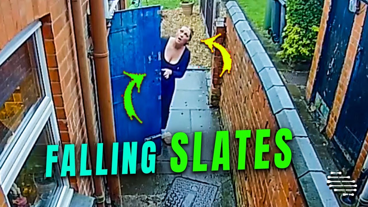 Loose Roof Slates Fell After a Lady Had Just Passed Seconds Before ...