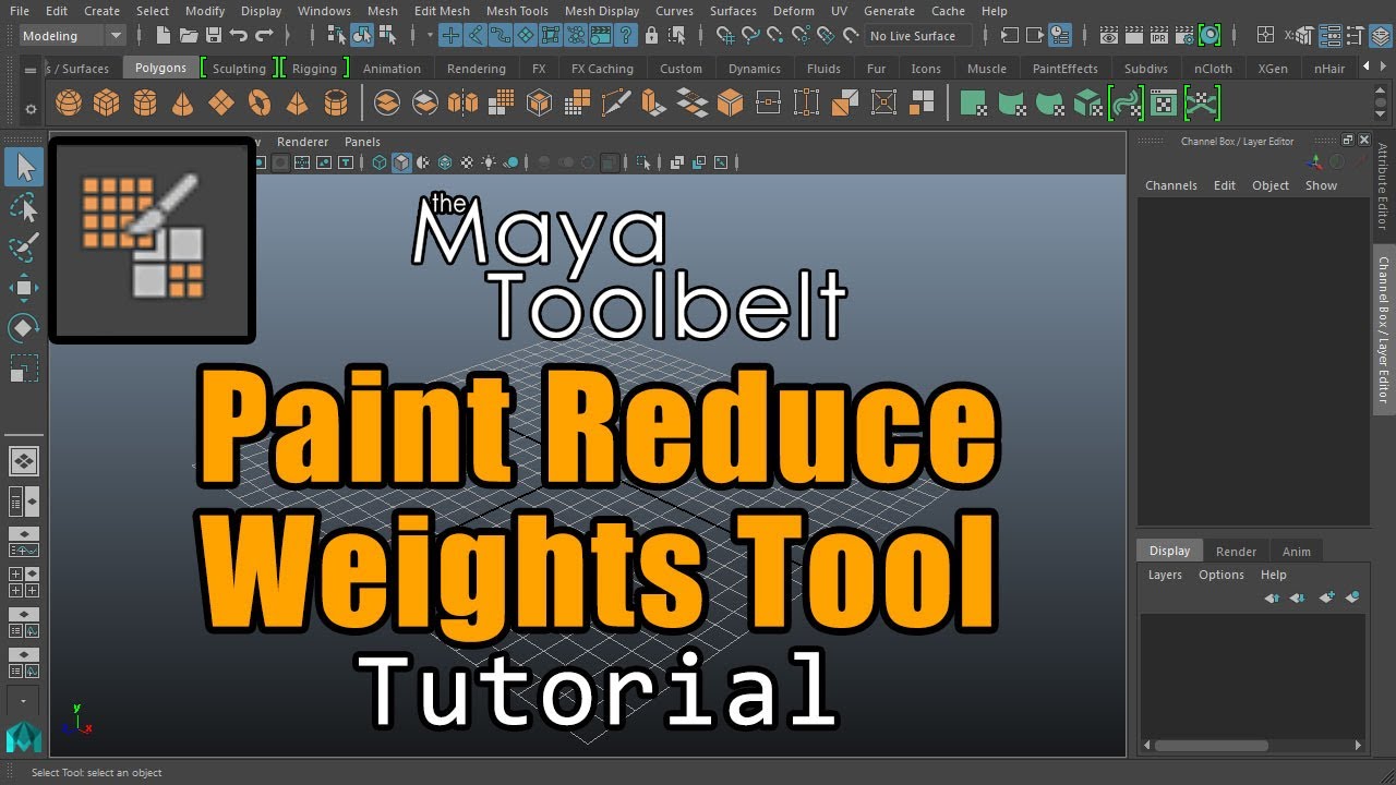 The Maya Toolbelt - Paint Reduce Weights Tool (Maya 2023) - YouTube