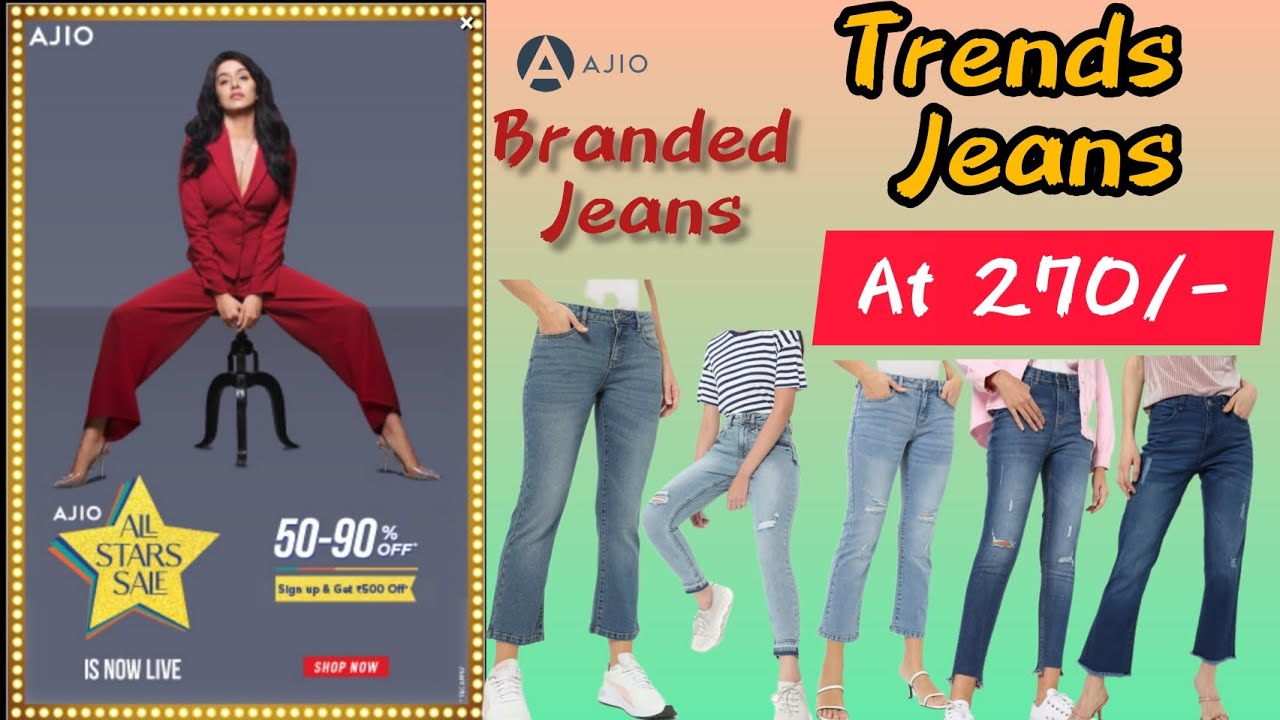 Ajio Offers Today || Trends Jeans @270/- || Trends New Coupon || DNMX ...