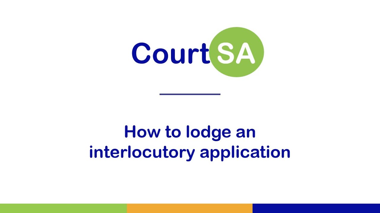 How to lodge an interlocutory application - YouTube