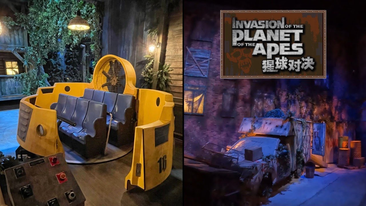 Invasion Of The Planet Of The Apes On Ride POV - Genting SkyWorlds - YouTube